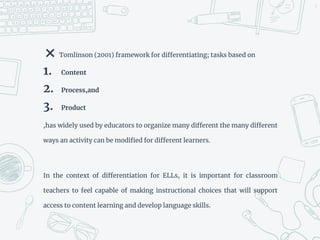 Differentiated instruction in the english language classroom a case for integrating personality ...