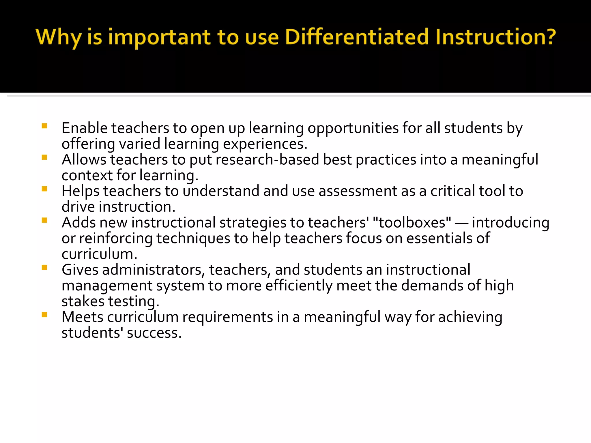 Differentiated Instruction powerpoint | PPT