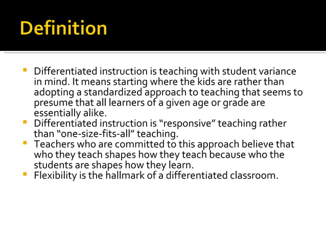 Differentiated Instruction powerpoint | PPT | Educational Assessment ...
