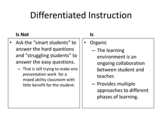 Differentiated instruction presentation | PPTX