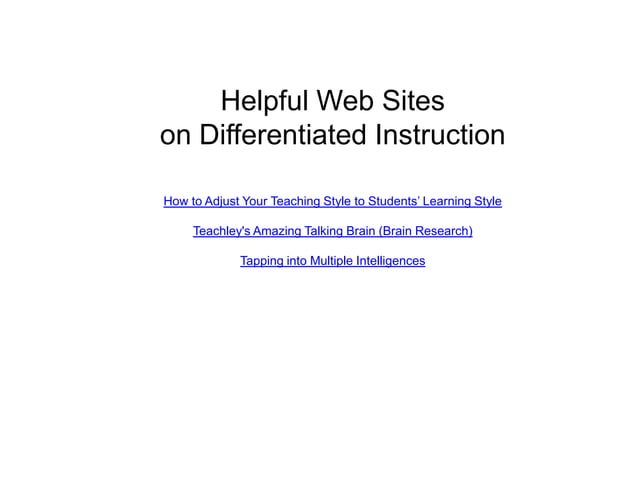 Differentiated instruction presentation | PPTX | Educational Assessment | Education