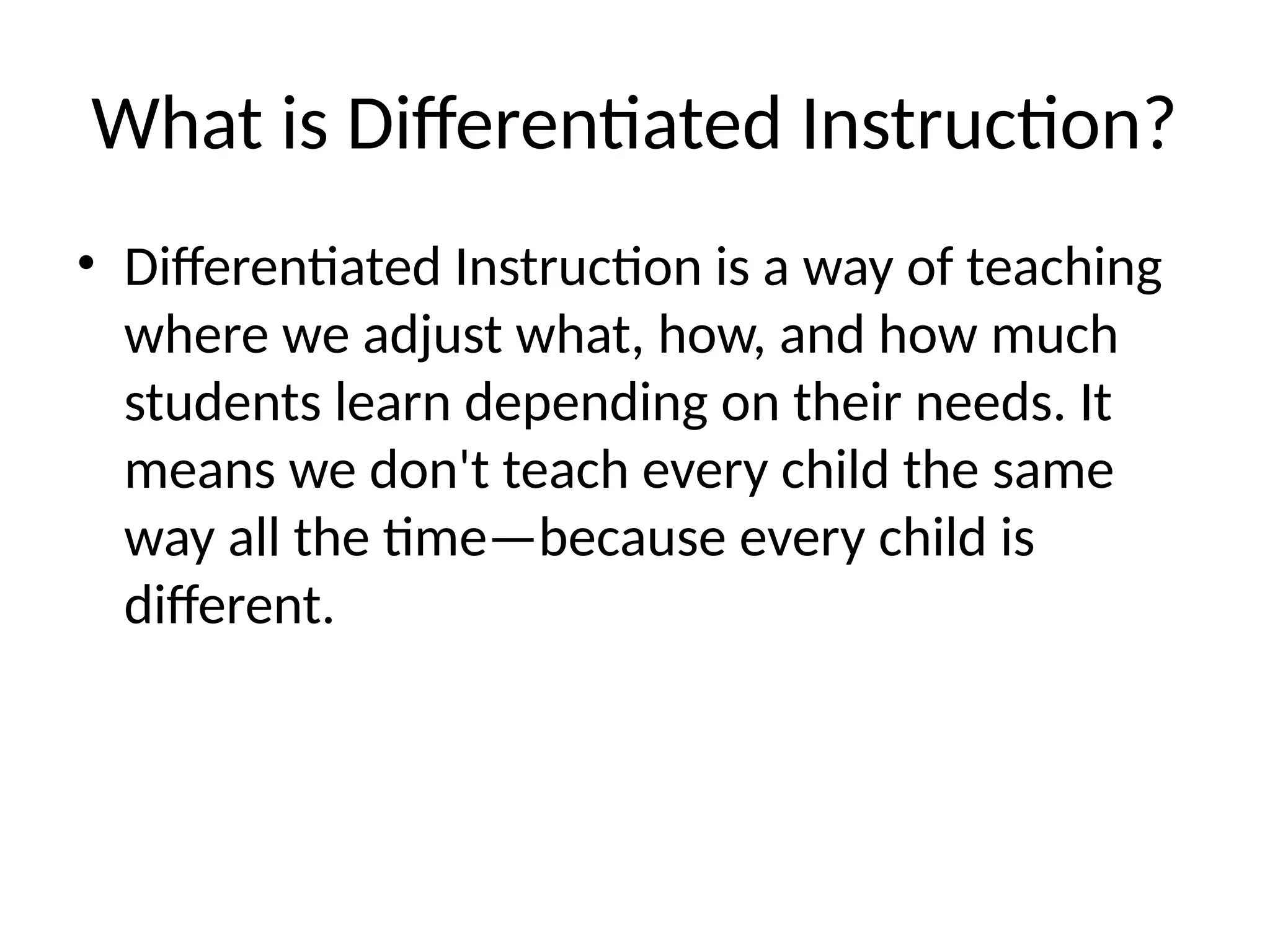 DifferentiatedInstructionPrimaryTeachers | PPTX