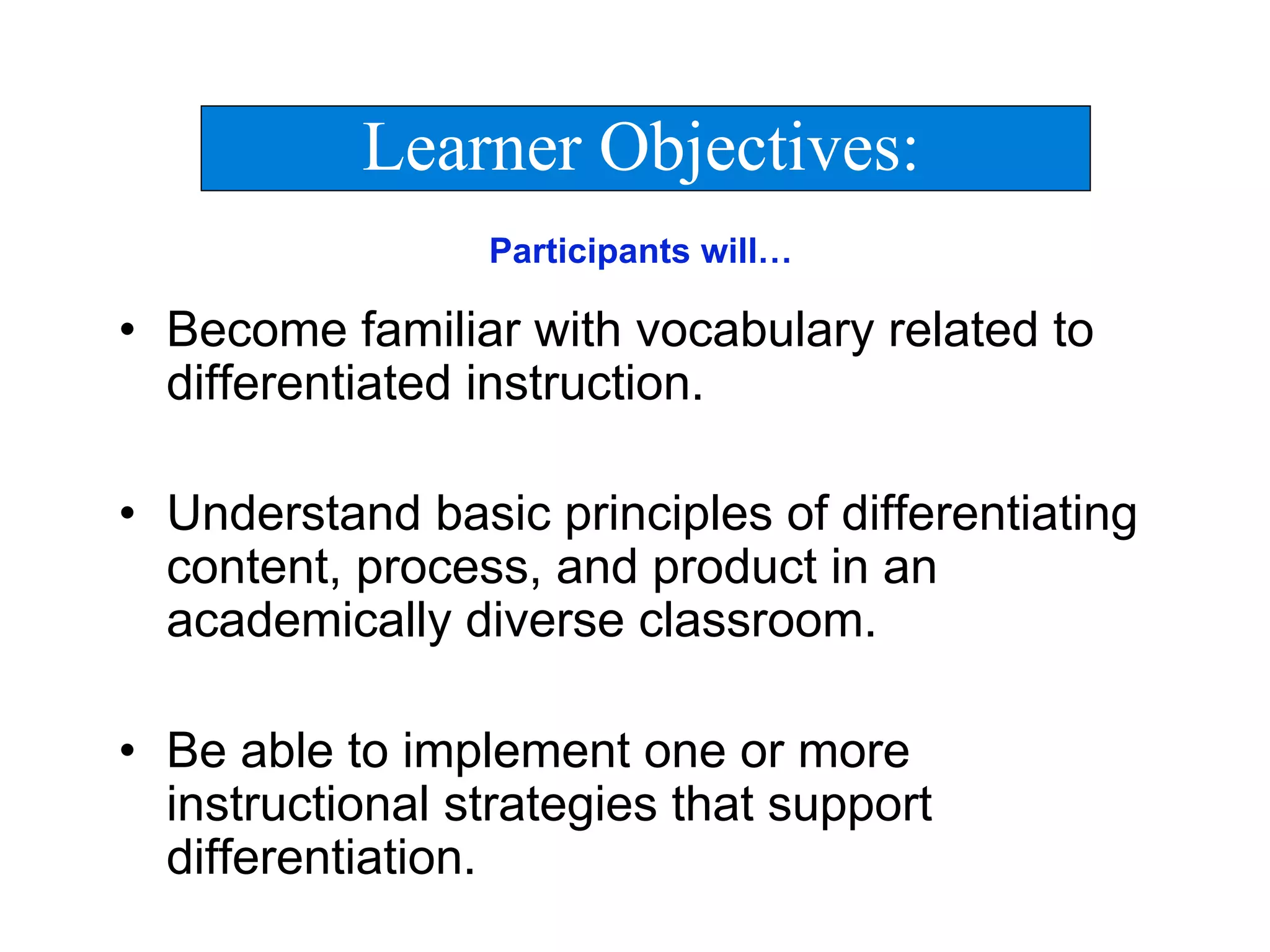 Differentiated instructions | PDF
