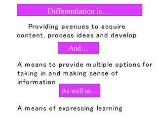 Differentiated instructions | PDF