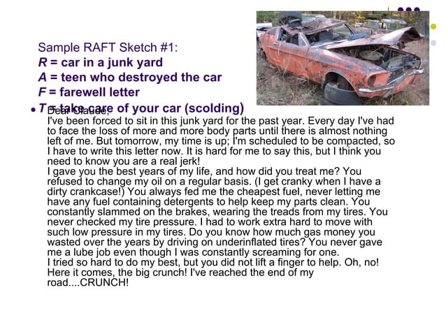 Differentiated Instruction Strategy Raft | PPT | Education