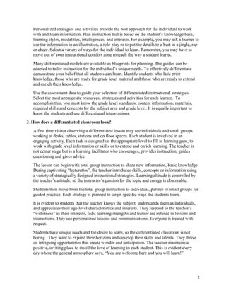 Differentiated instruction ten common questions and answers | PDF