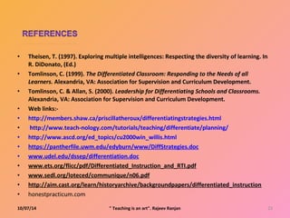 Differentiated Learning a Methodical Learning Approach | PPT