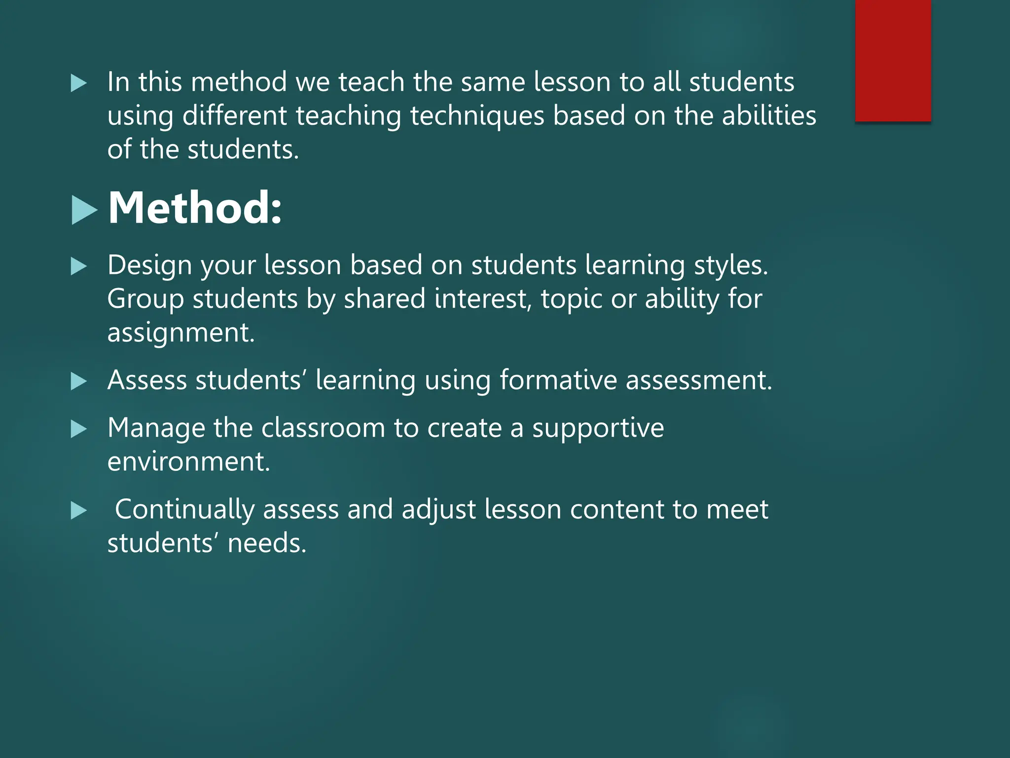 Differentiated Learning ppt.pptx importance and application | PPTX