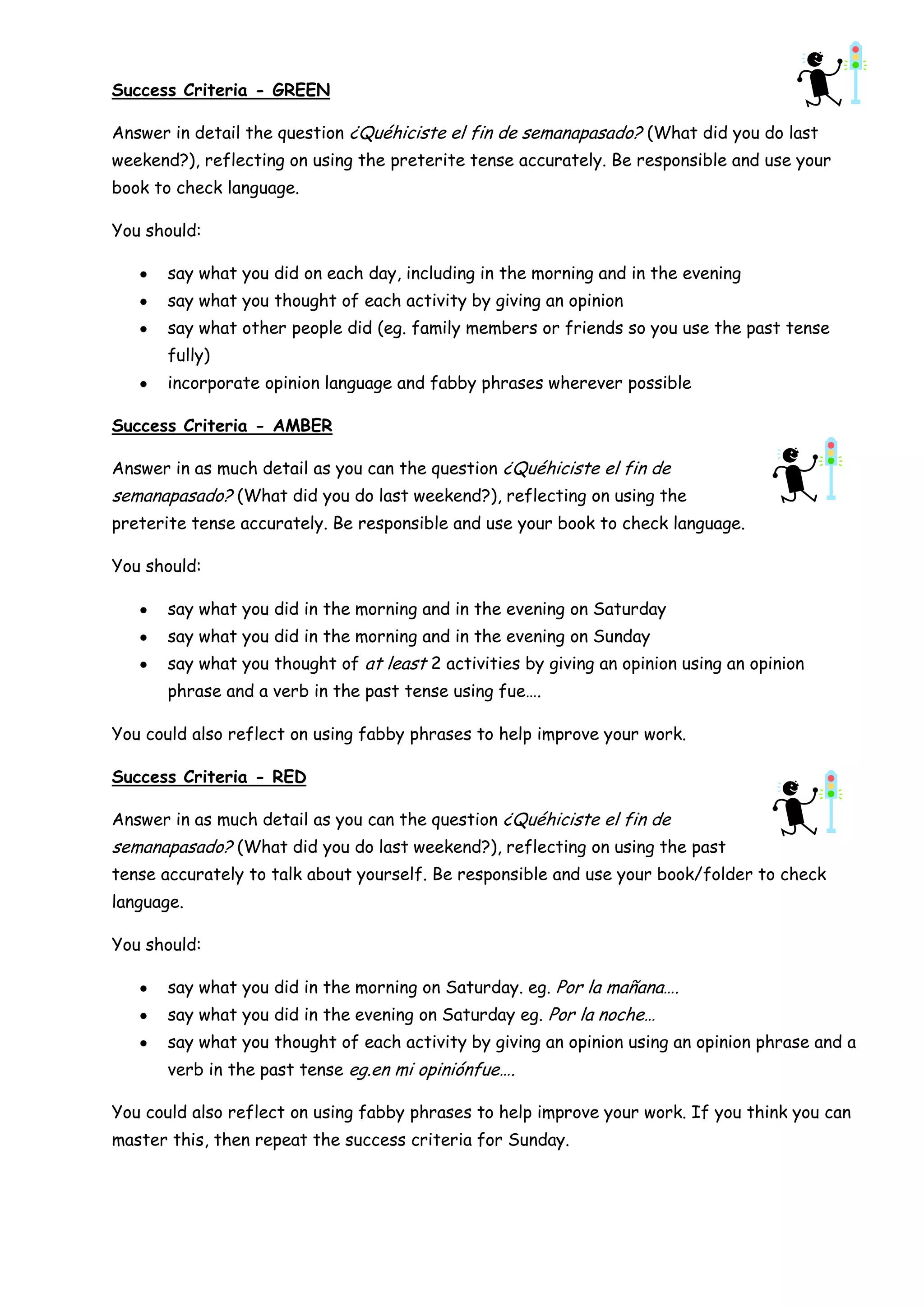 Differentiated lesson on preterite tense | DOCX