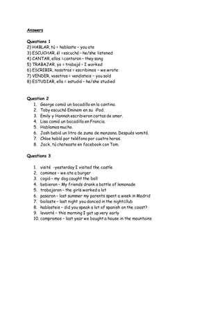 Differentiated preterite tense lesson holidays | DOCX