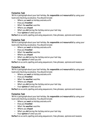 Differentiated preterite tense lesson holidays | PDF