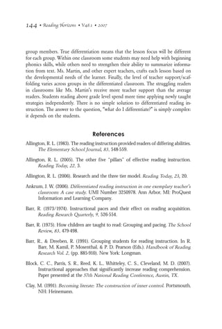 Differentiated Reading Instruction | PDF