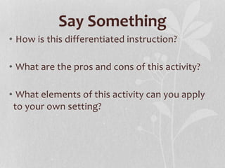 Differentiated Structures Oct 16 | PPTX