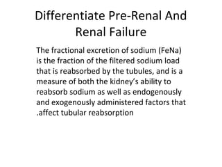 Differentiate Pre-Renal And Renal Failure | PPT