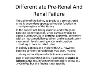 Differentiate Pre-Renal And Renal Failure | PPT
