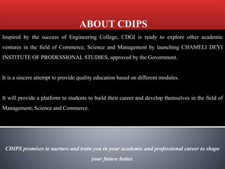 Differentiate yourself with CDIPS | PPTX