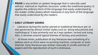 Differentiating 21st Century Literary genres from Early Periods ...
