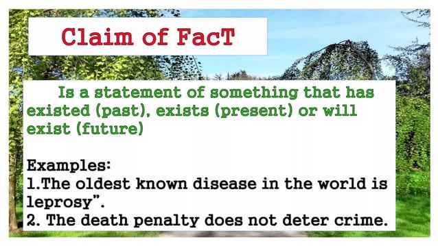 Differentiating Claim Of Fact, Claim Of Value.pptx