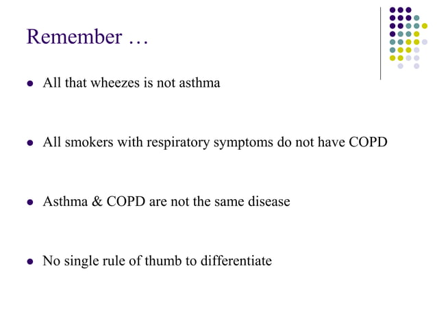 Differentiating COPD from Asthma | Jindal Chest Clinic | PPT