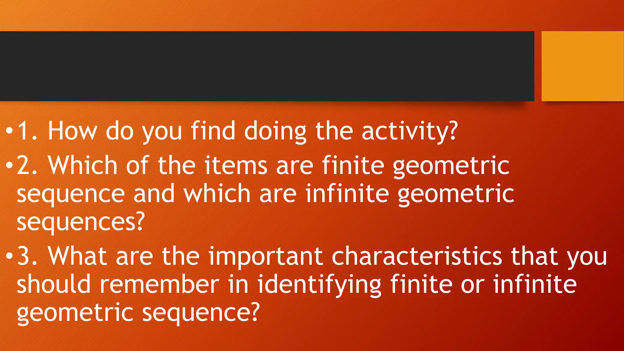 Differentiating Finite Geometric Sequence from an Infinite Geometric.pptx