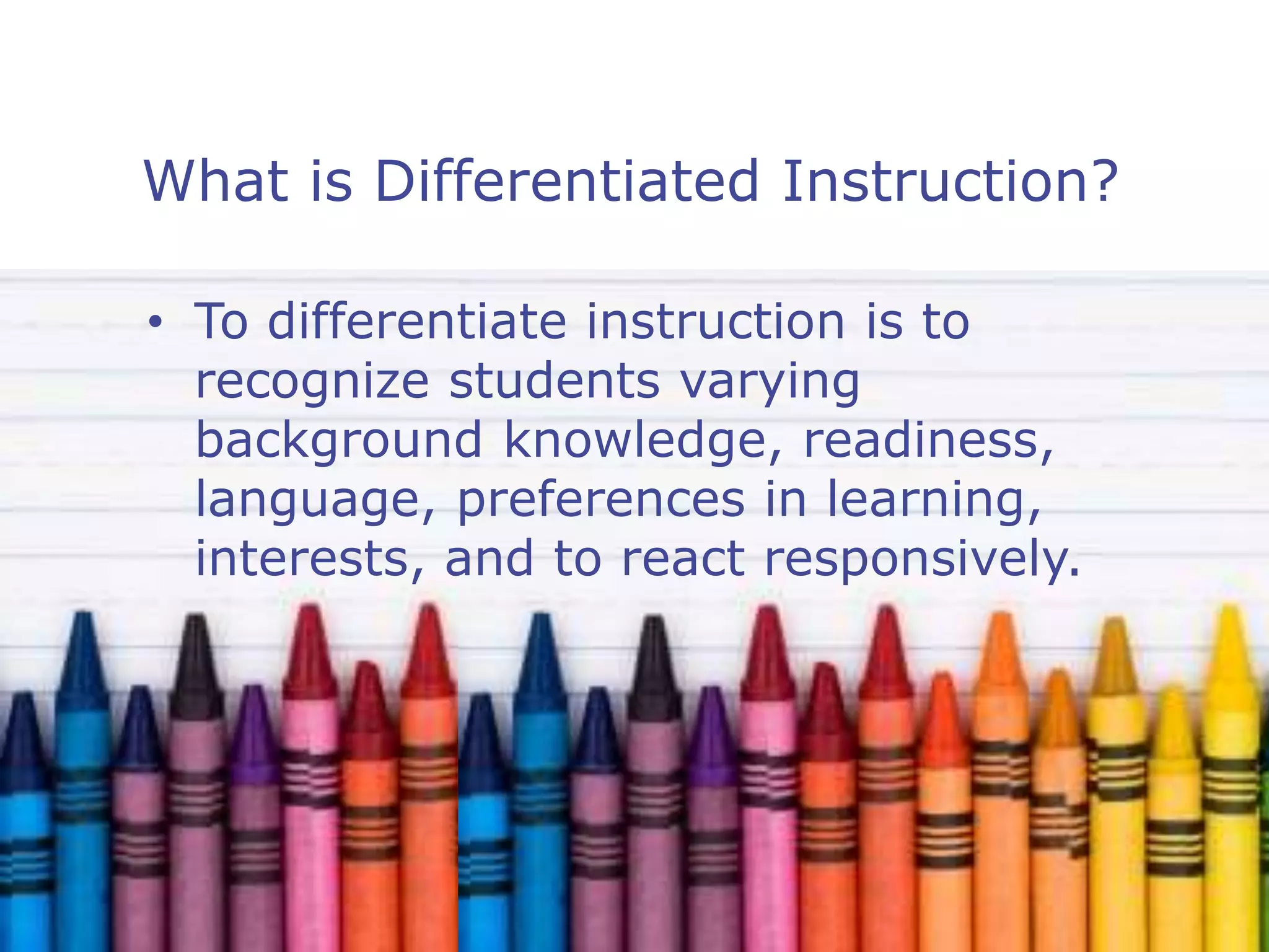Differentiating Instruction | PPTX