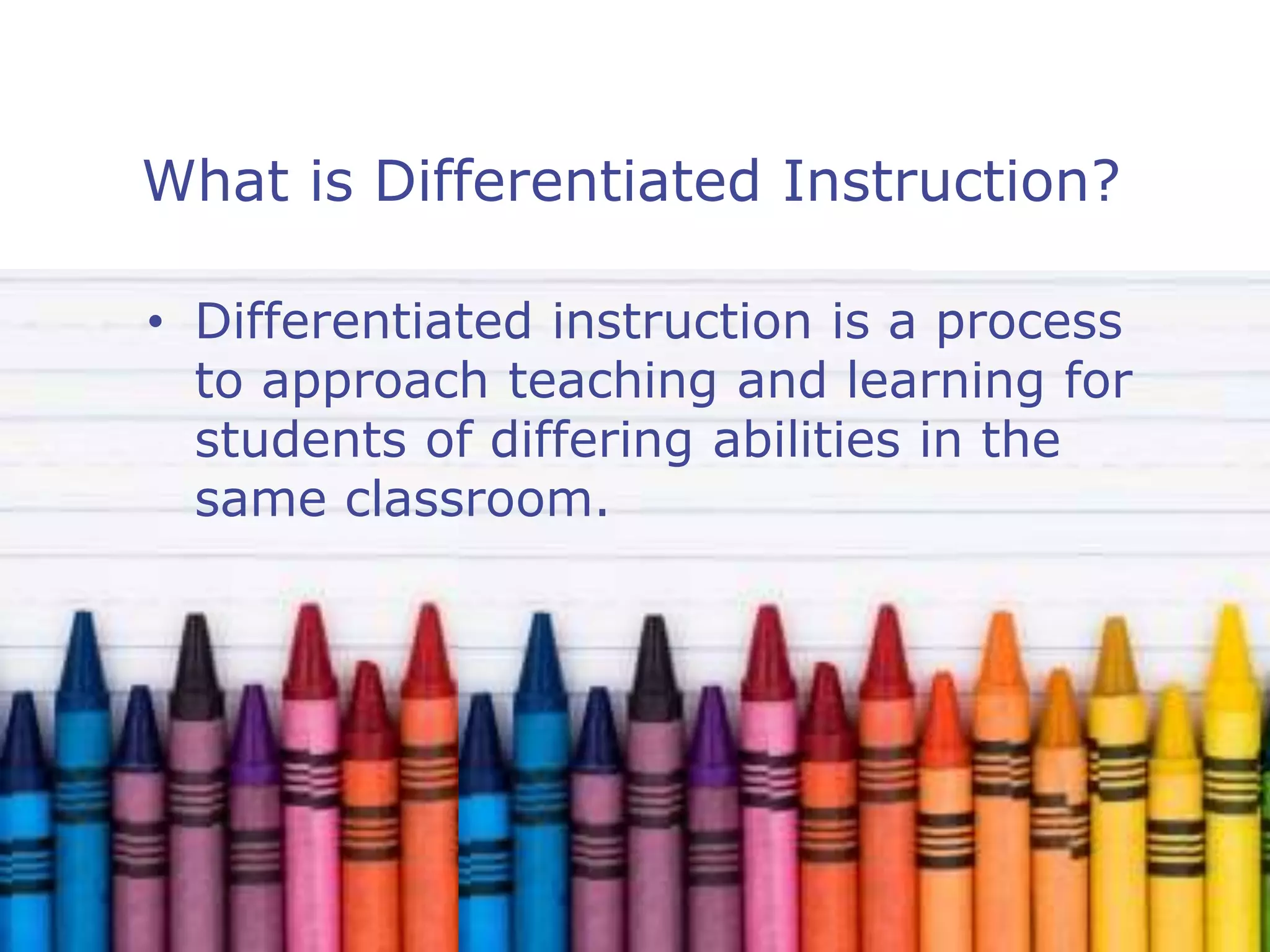 Differentiating Instruction | PPTX