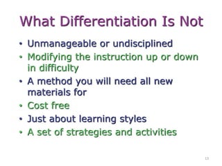 Differentiating Instruction | PPTX