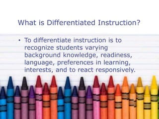 Differentiating Instruction | PPTX