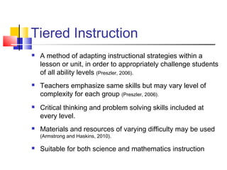 Differentiating instruction, MTE 533 | PPT