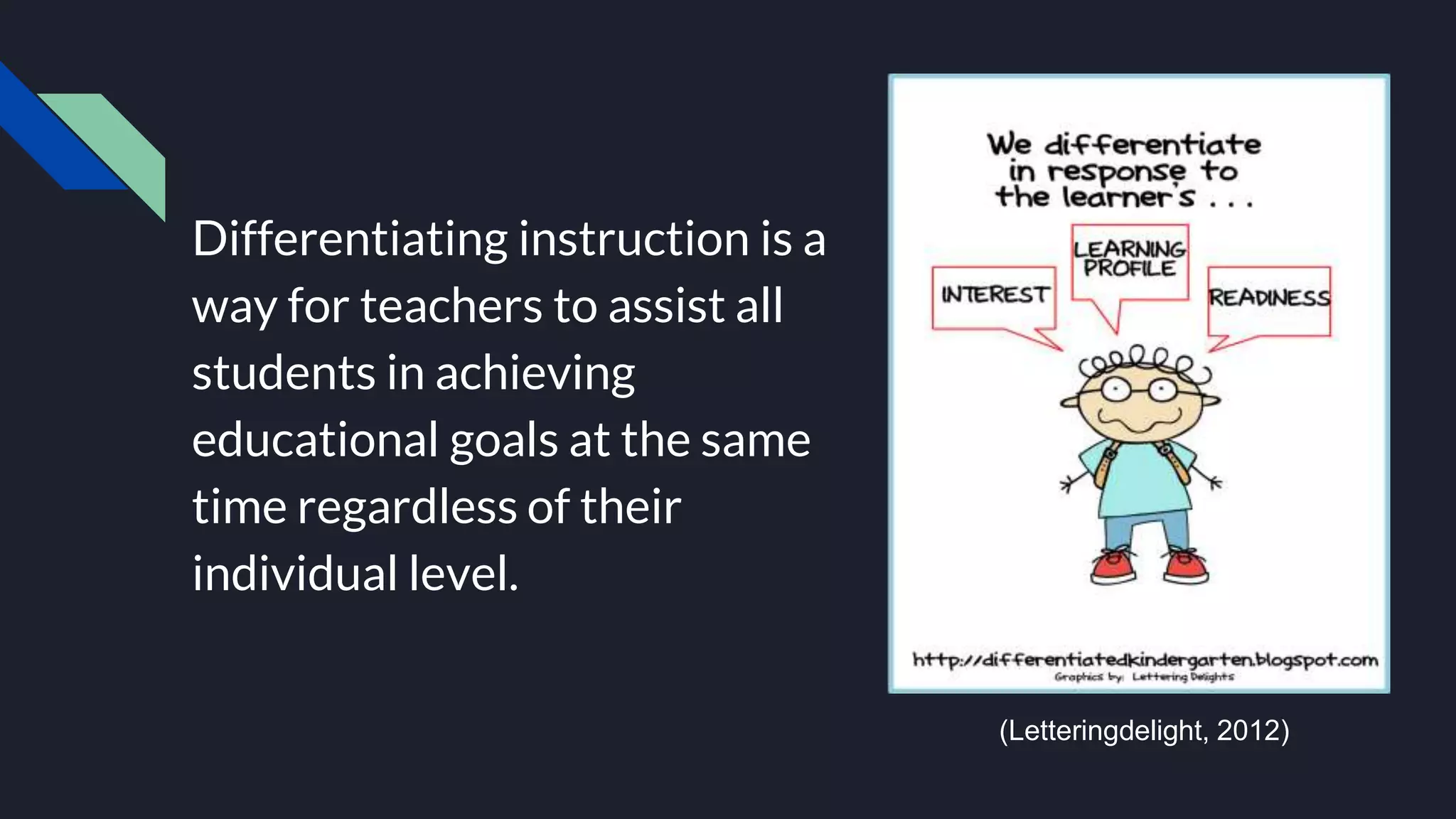 Differentiating Instruction Presentation | PPT