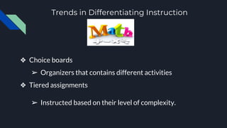Differentiating Instruction Presentation | PPT