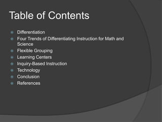 Differentiating Instruction mte 533 Team d final | PPT