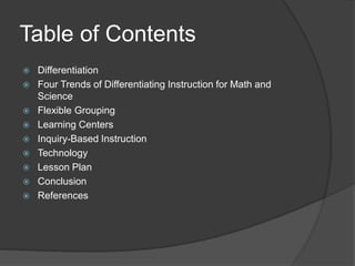 Differentiating instruction mte 533 team d final | PPT