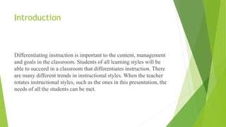 Differentiating instruction presentation | PPTX | Educational Assessment | Education