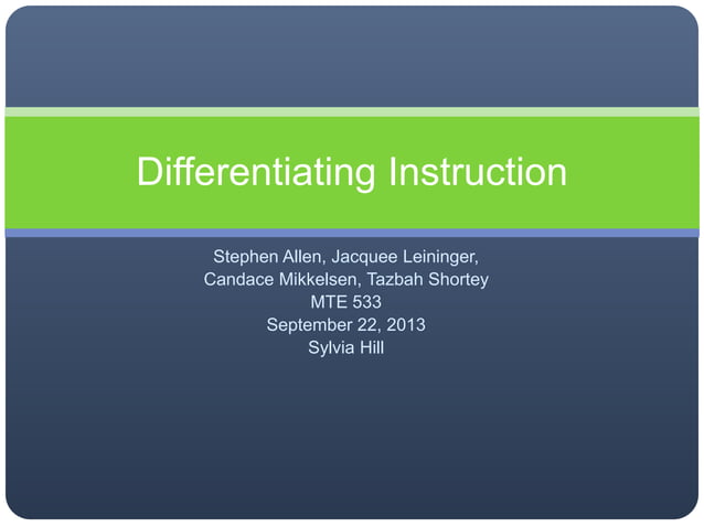 Differentiating+instruction+presentation (1) 9'36p | PPTX