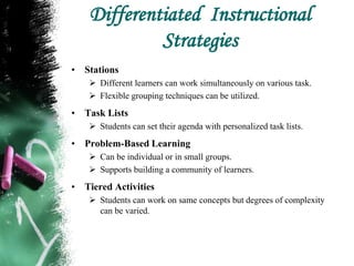 Differentiating Instruction Through The Implementation of UDL | PPTX