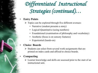 Differentiating Instruction Through The Implementation of UDL | PPTX