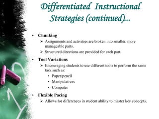 Differentiating Instruction Through The Implementation of UDL | PPTX