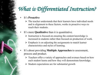 Differentiating Instruction Through The Implementation of UDL | PPTX