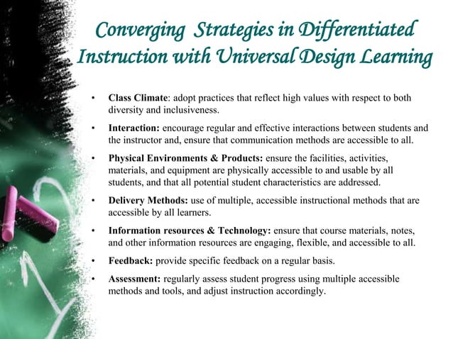 Differentiating Instruction Through The Implementation of UDL | PPTX