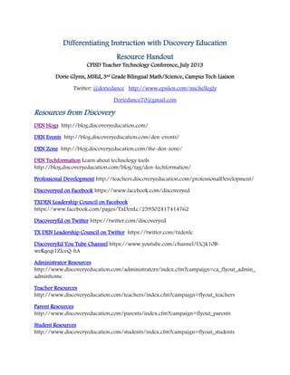 Differentiating Instruction with Discovery Education | PDF