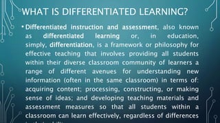Differentiating Learning in Mathematics | PPTX