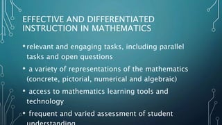 Differentiating Learning in Mathematics | PPTX