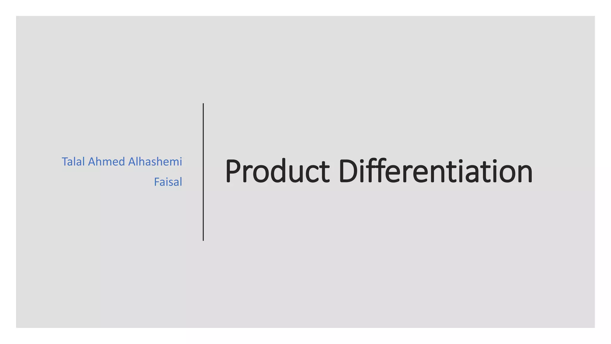 Differentiating product | PPT