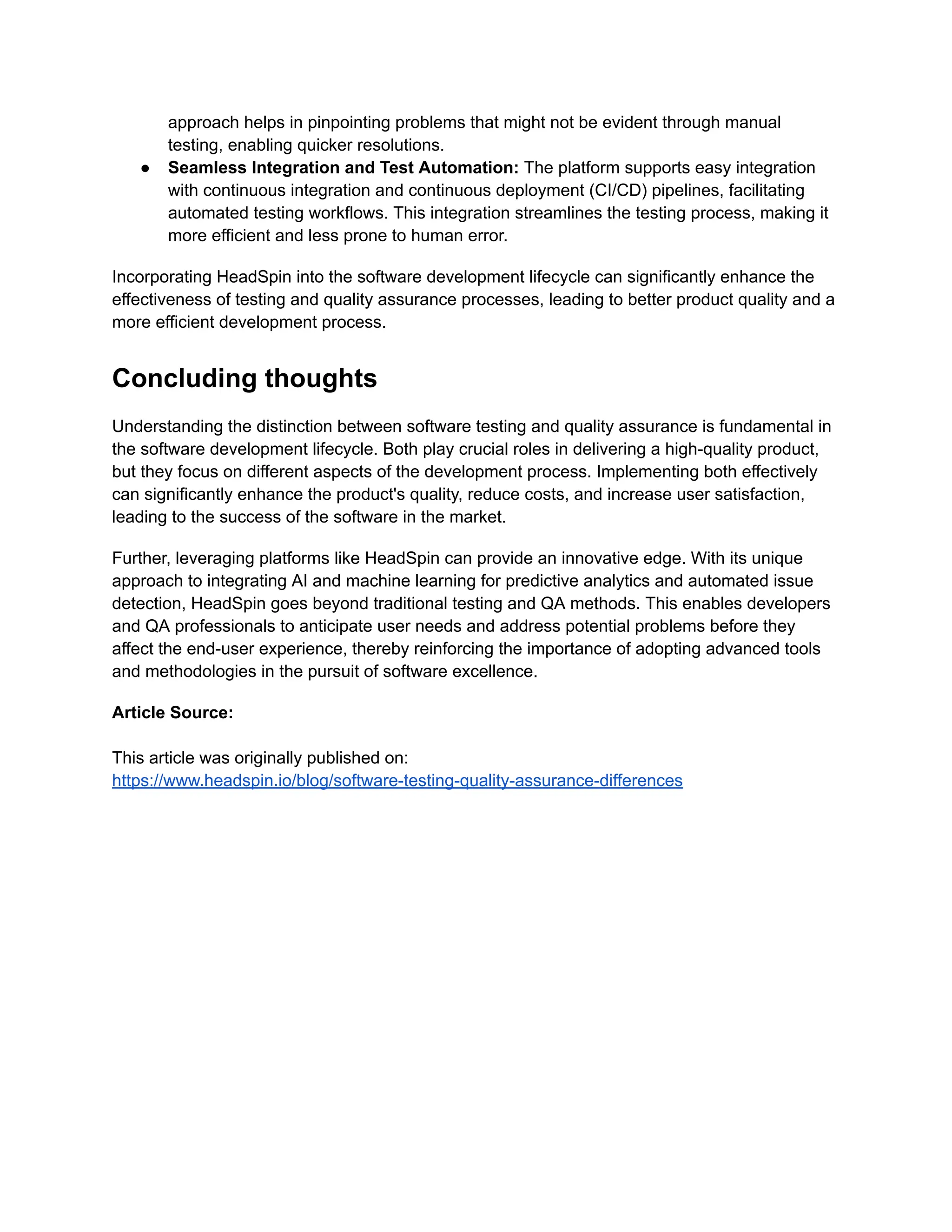 Differentiating Software Testing And Quality Assurance Pdf