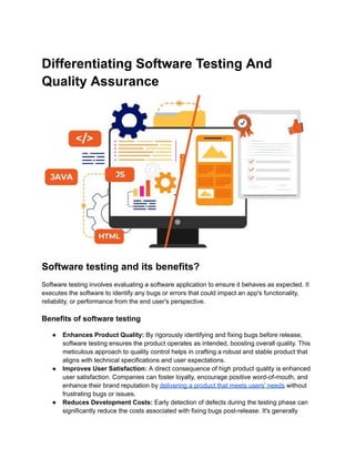 Differentiating Software Testing And Quality Assurance.pdf