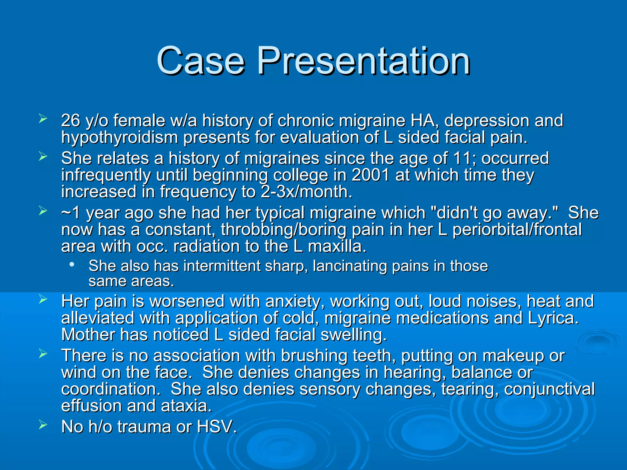Differentiating trigeminal neuropathy from trigeminal neuralgia | PPT