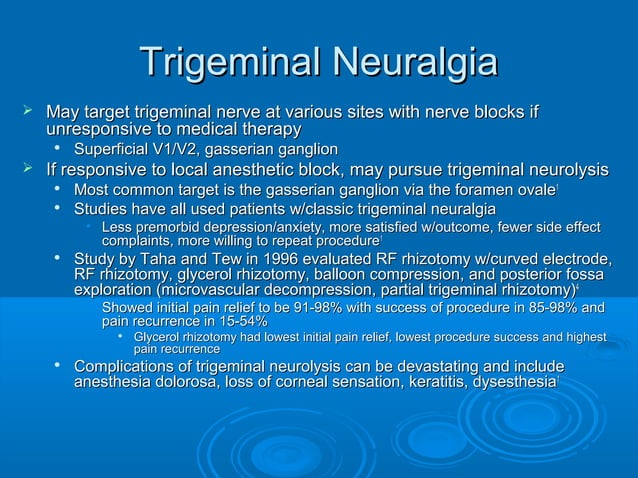 Differentiating trigeminal neuropathy from trigeminal neuralgia | PPT ...