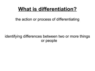 Differentiation | PPT