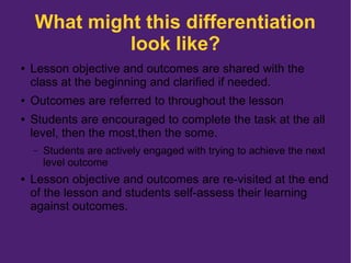 Differentiation in the classroom. | ODP